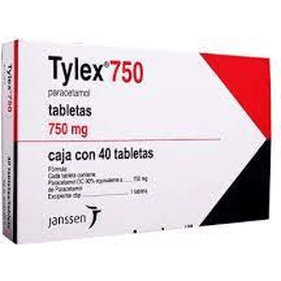 Tylex 750 Mg X 40 Tabletas