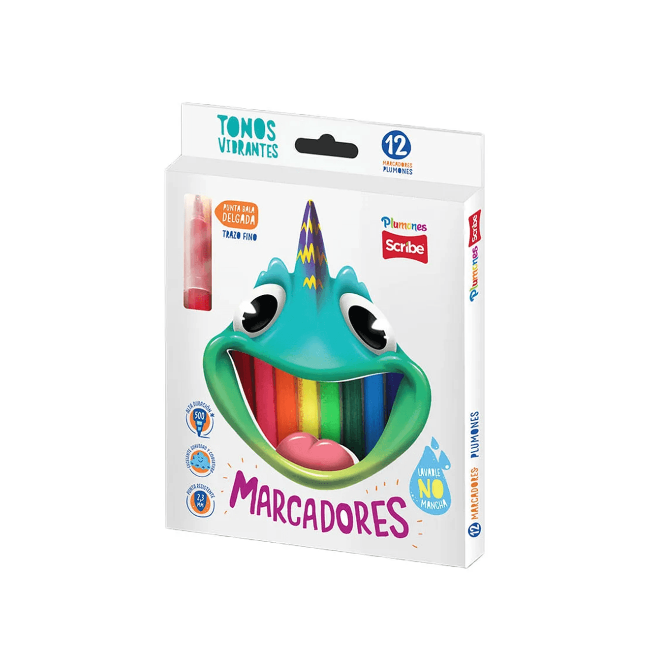 Marcadores Scribe Punta Delgada 12 PZ