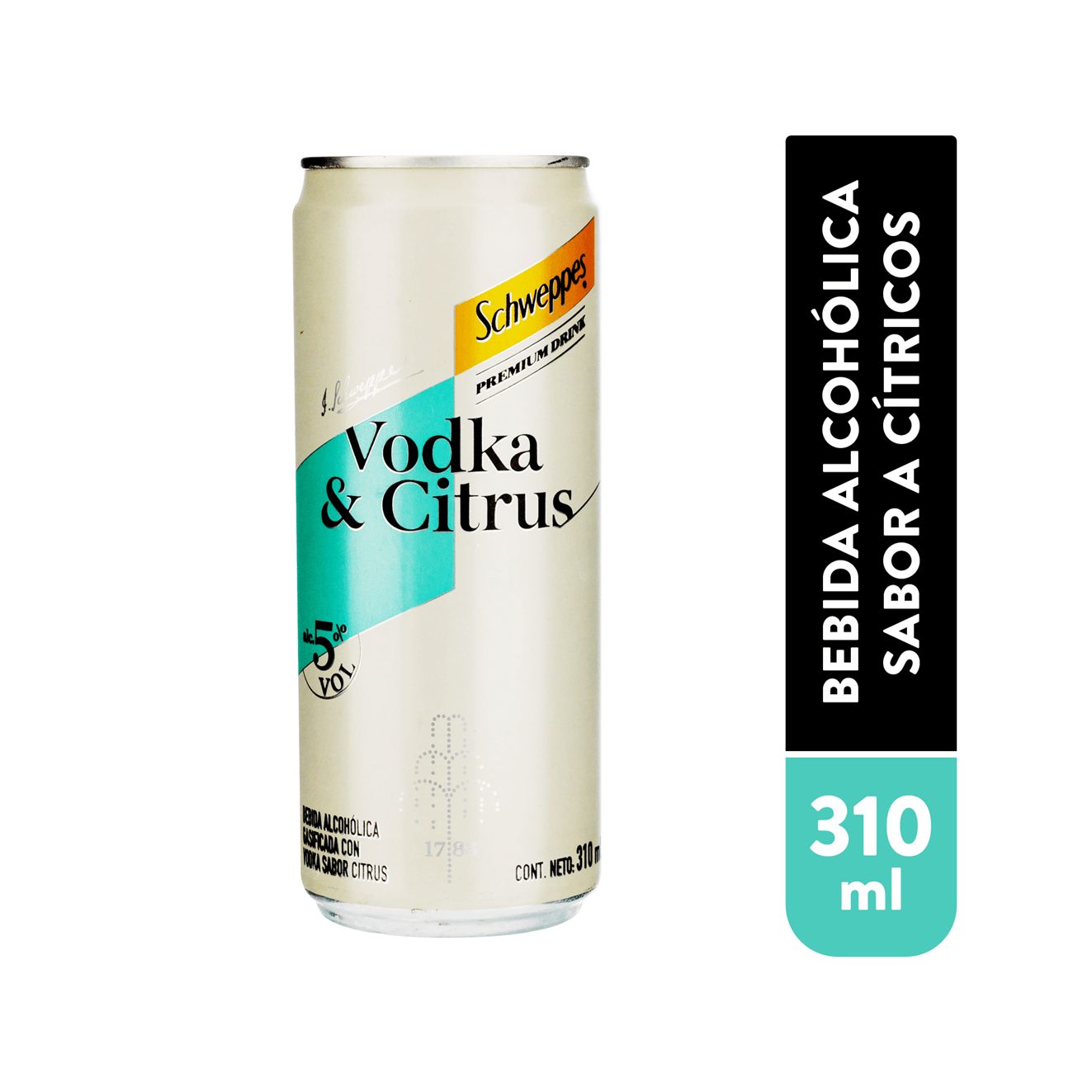 Vodka Citrus Sleek Schweppes En Lata 310 ML