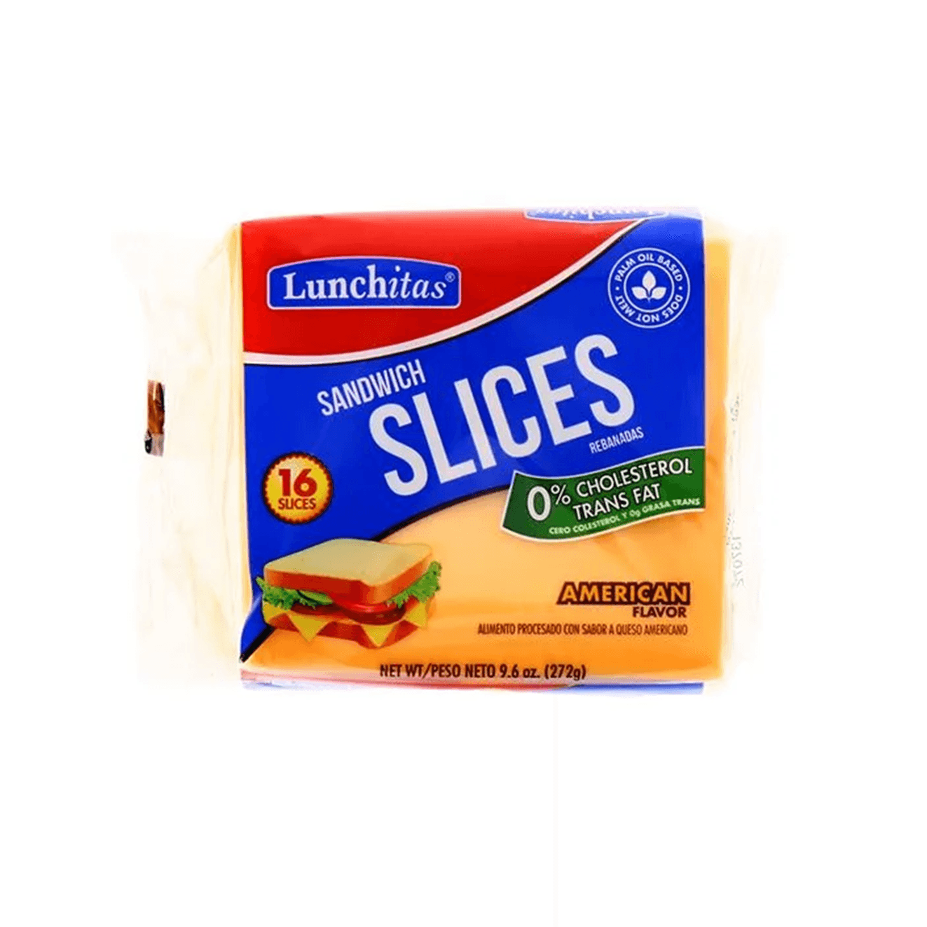 Queso American Sandwich Lunchitas Slices 16 UN