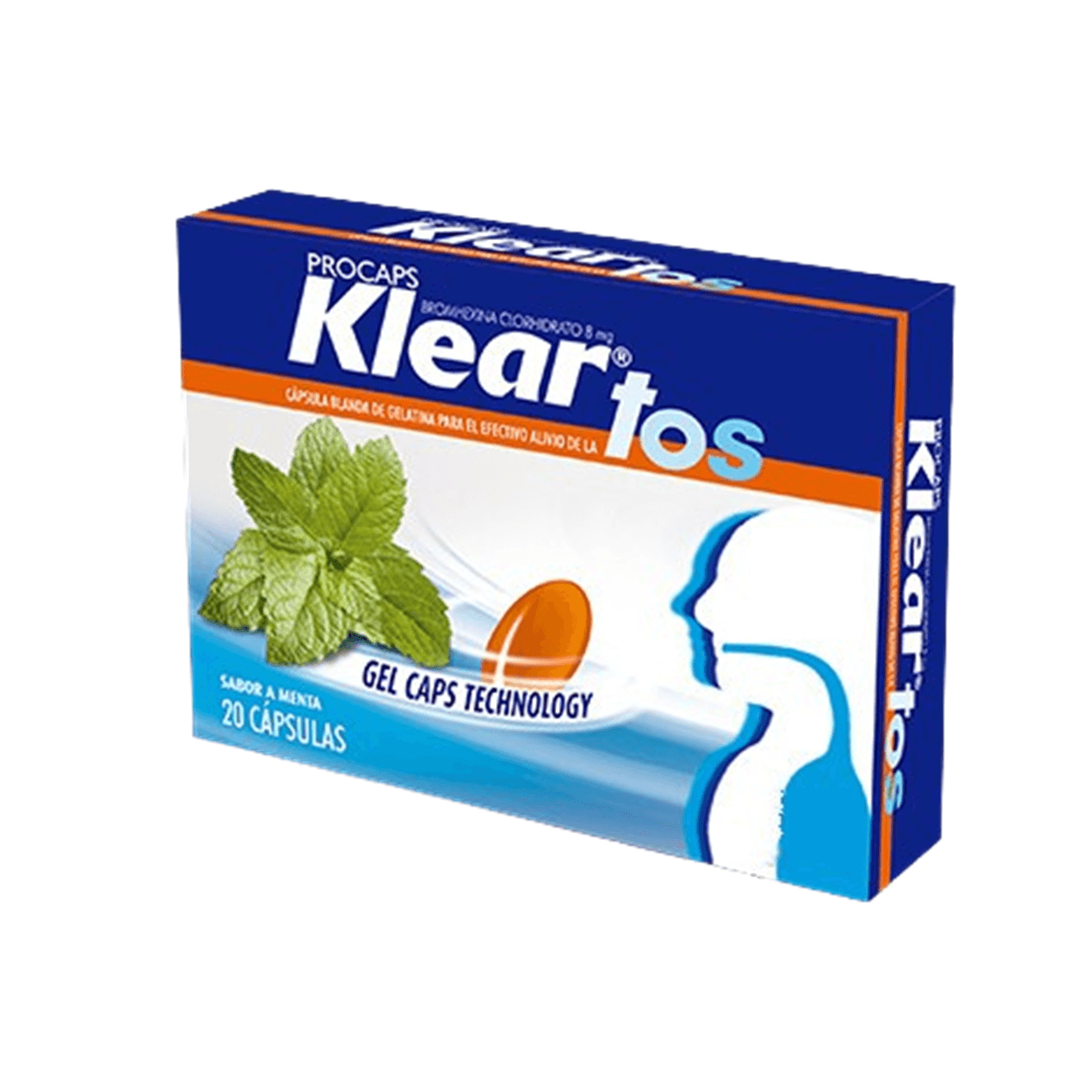 Klear Para Alivio De La Tos Cápsulas Sabor A Menta 20 Unid