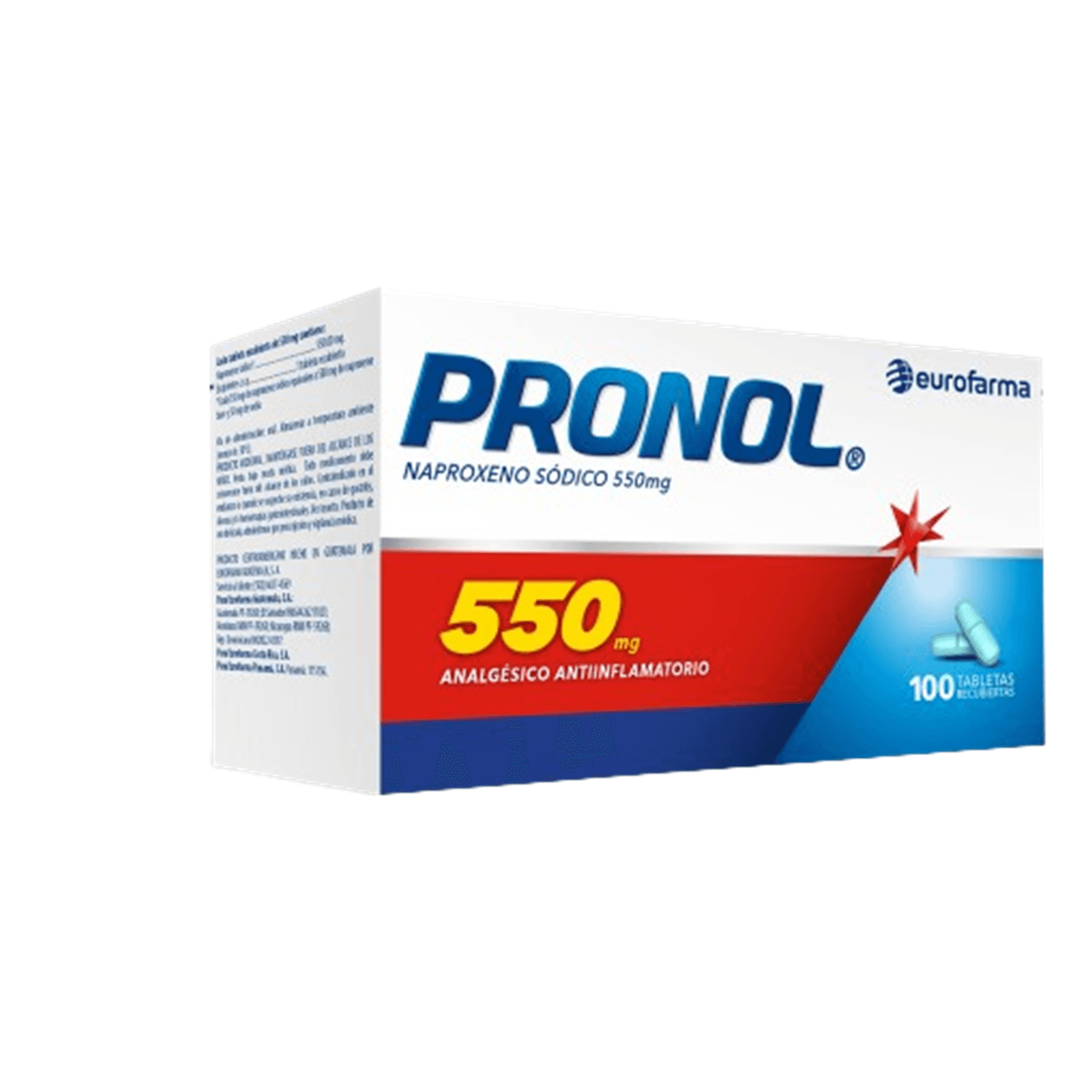 Pronol 550 Mg 100 Tabletas