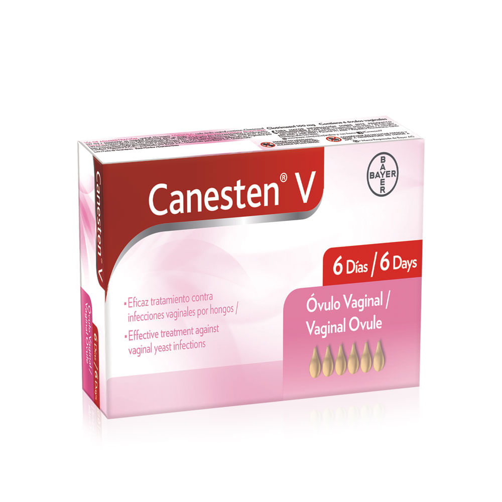 Ovulos Canesten V 6 Dias 100Mg 6 Unidades