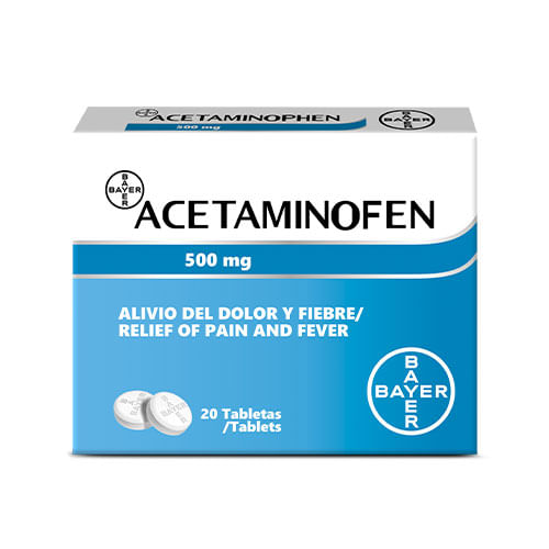 Acetaminofen 500Mg 20 Tabletas