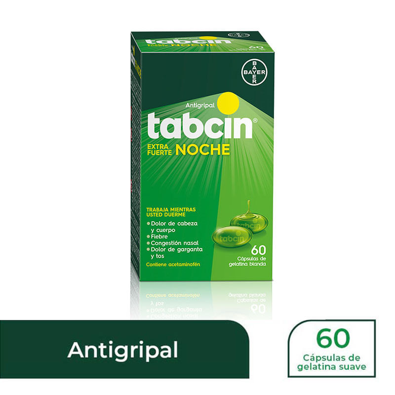 Antigripal Tabcin Extra Fuerte Noche Gels Cápsulas 60 Un