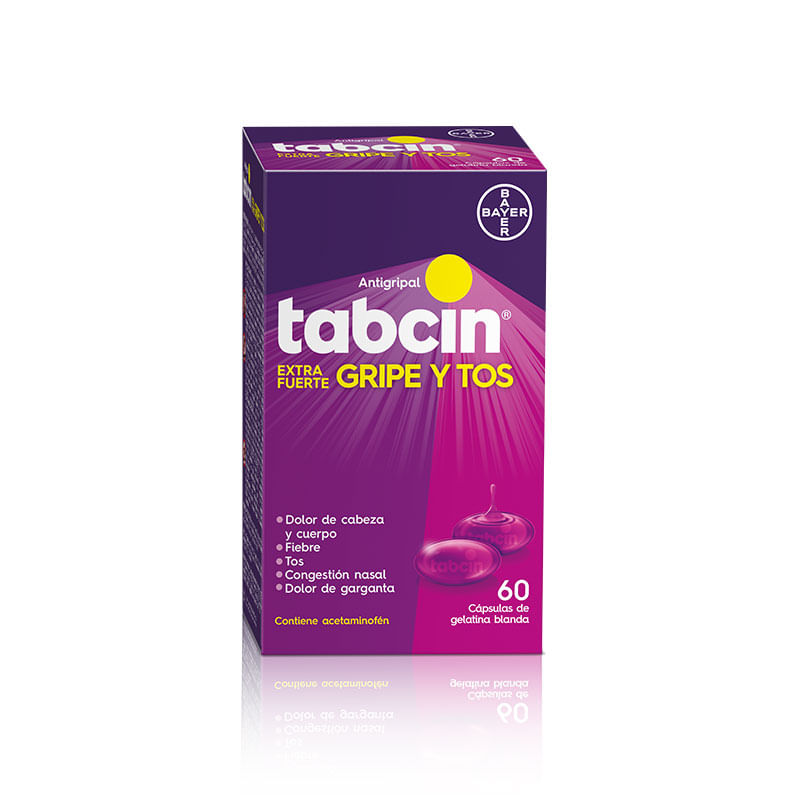 Antigripal Tabcin Extra Fuerte Para Gripe Y Tos Liqui Gel 60 Comprimidos