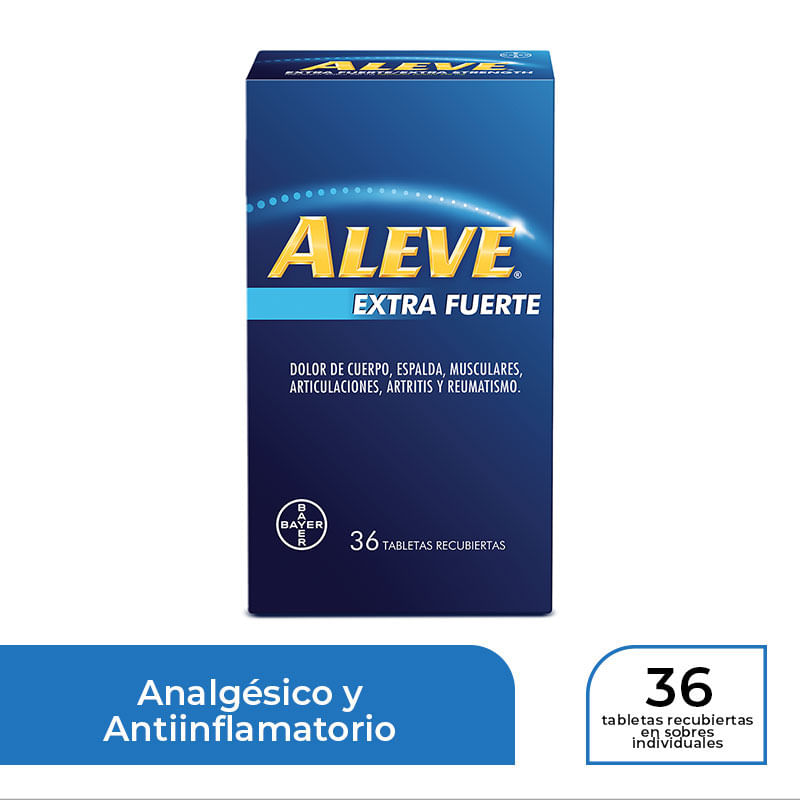 Analgésico Aleve Extra Fuerte Tabletas 36 Unidades