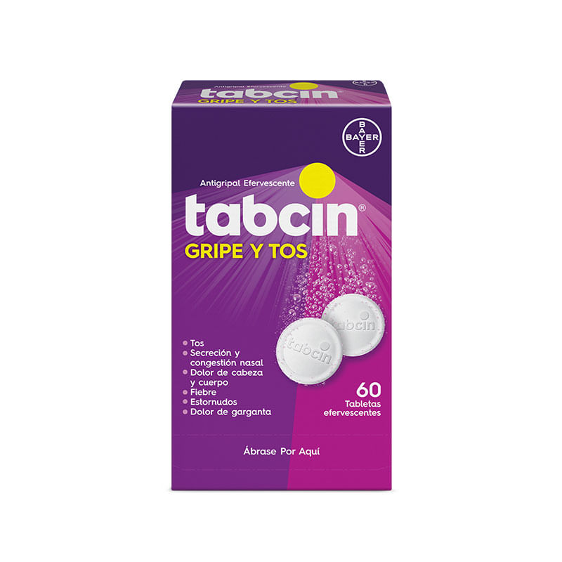 Tabcin Efervecente Gripe Y Tos X 60 Tabletas