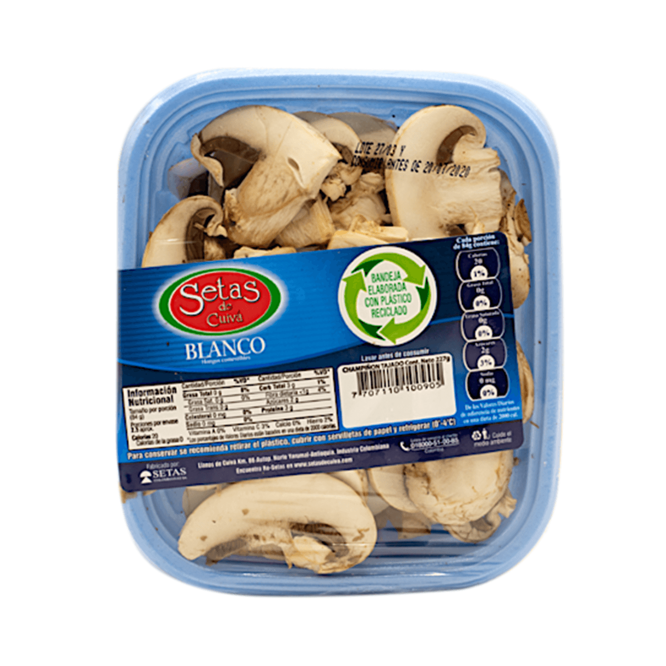 Hongo Blanco Tajado Prepack Seta 400 G