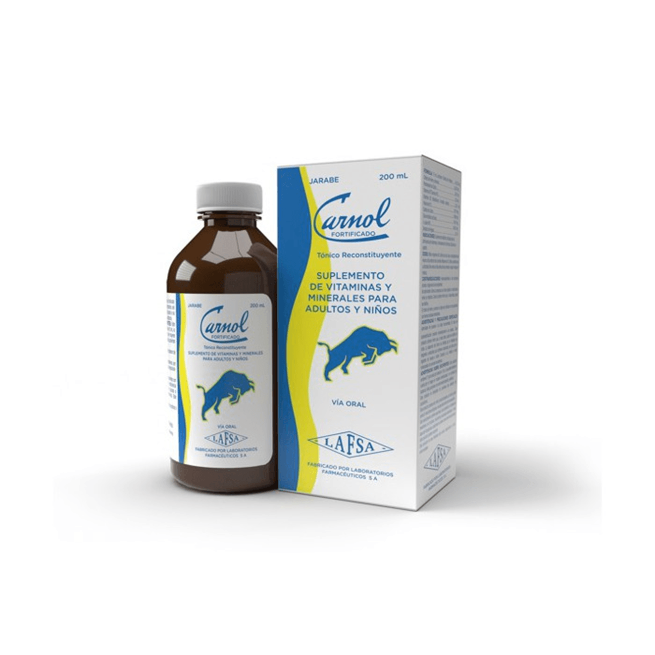 Carnol Fortificado Jarabe Lafsa Frasco 200 ML