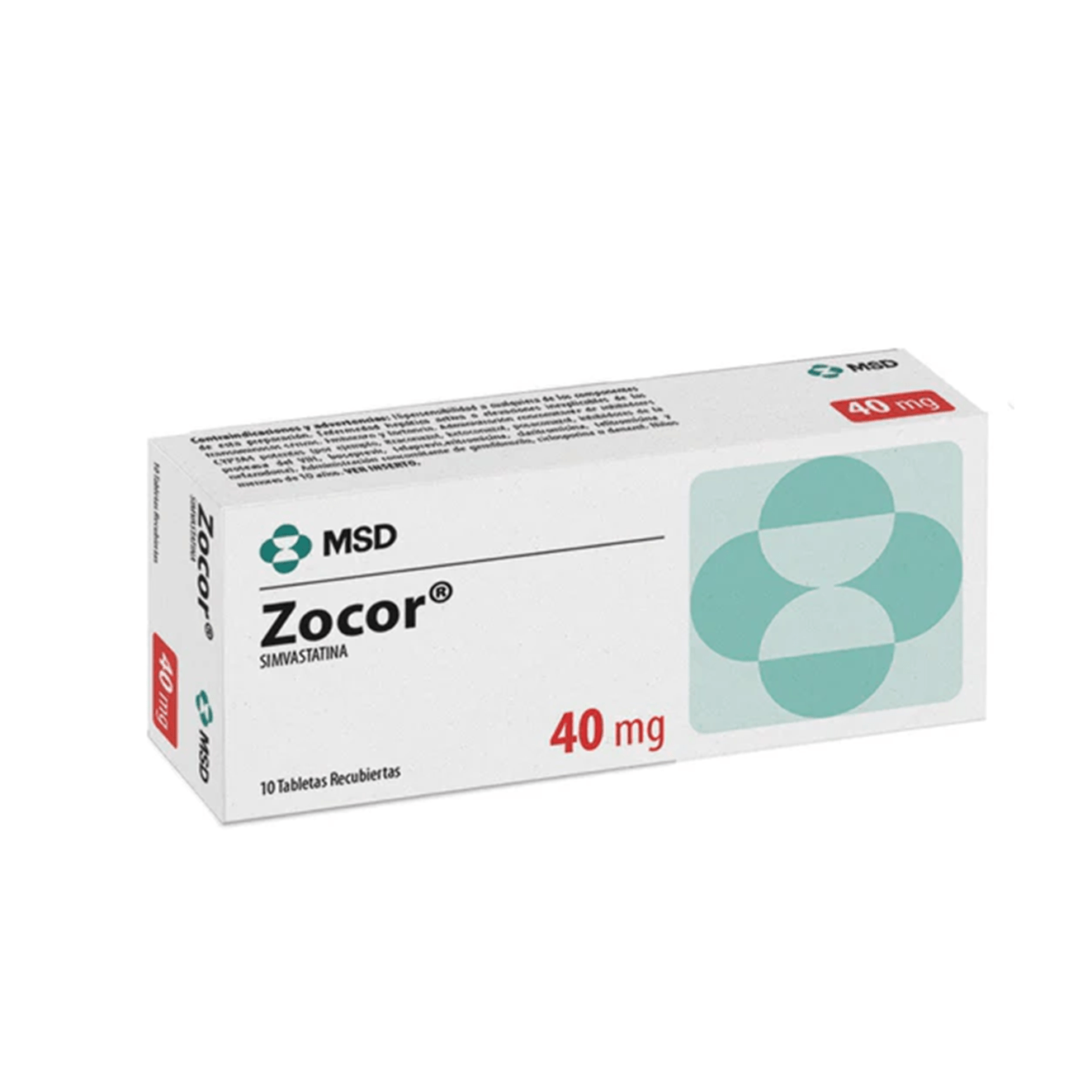 Zocor Tabletas Msd Caja X 10 40 MG