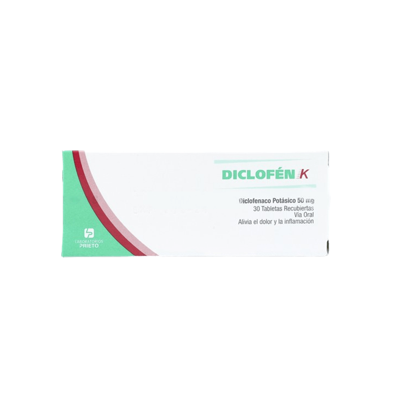 Diclofen K Tabletas Prieto Caja X 30 50 MG