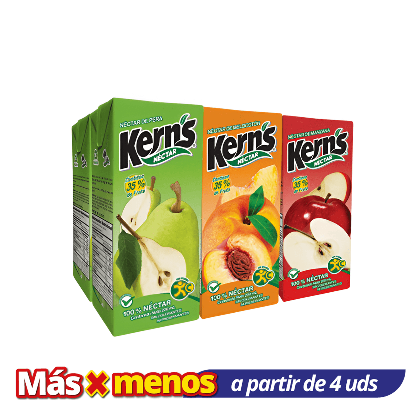 Nectares Kerns Manzana Melocoton Y Pera 6 Un Tetra Pak 1200 Ml