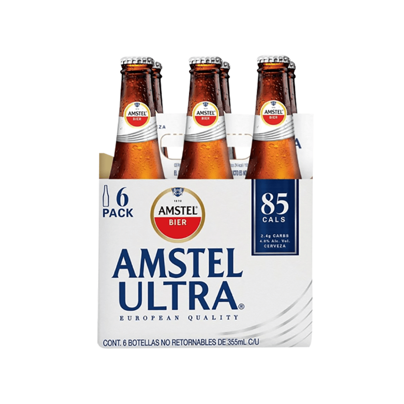 Cerveza Amstel Ultra Botella Six Pack De 275 ML