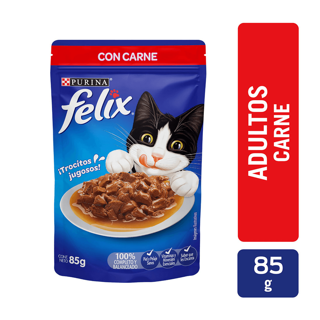 Felix Pouch Adult Carne en Salsa 85gr (3oz)