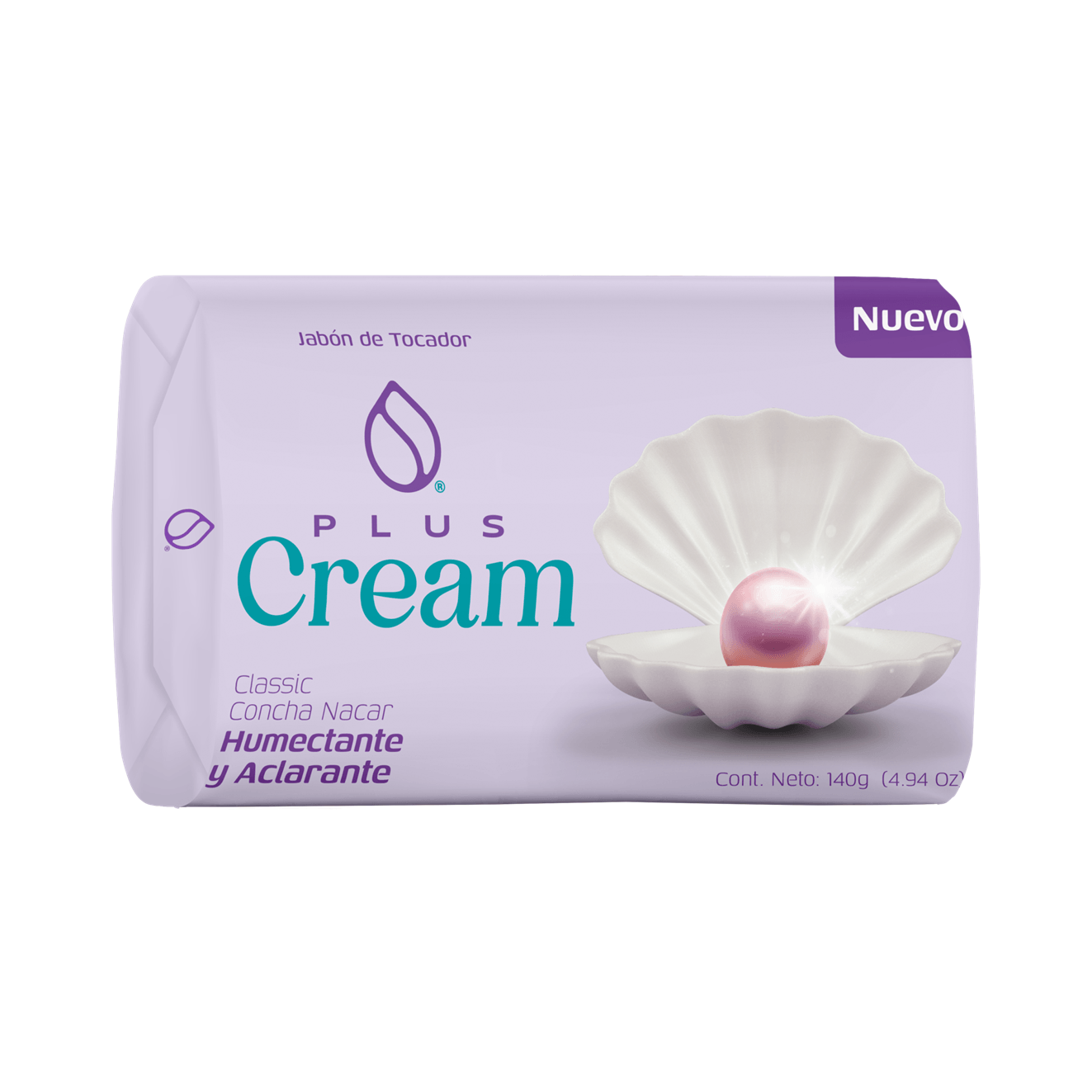 Jabón De Tocador Plus Cream Concha Nacar 140 G