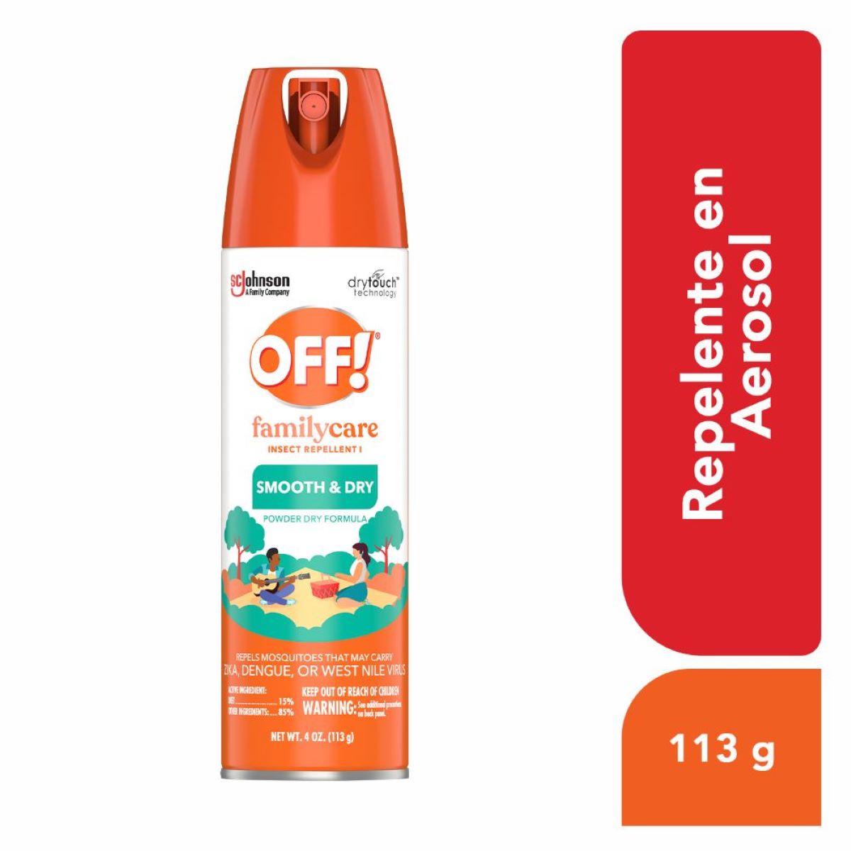 Repelente de Insectos en Aerosol Smooth & Dry 113gr