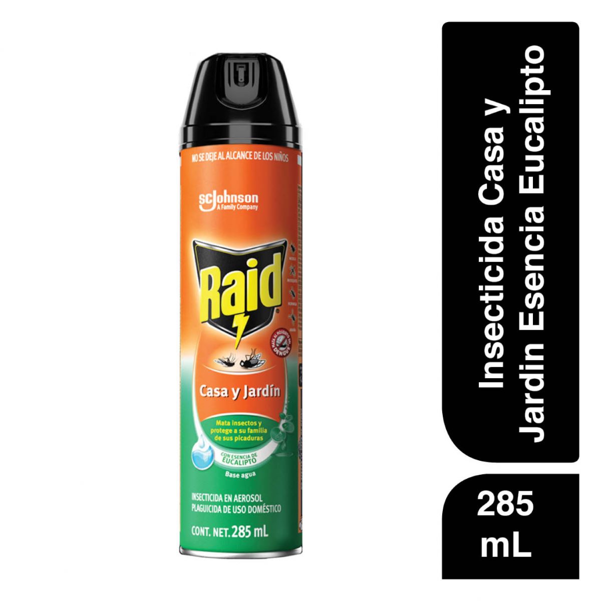 Raid insecticida casa & jardín esencia eucalipto 285ml