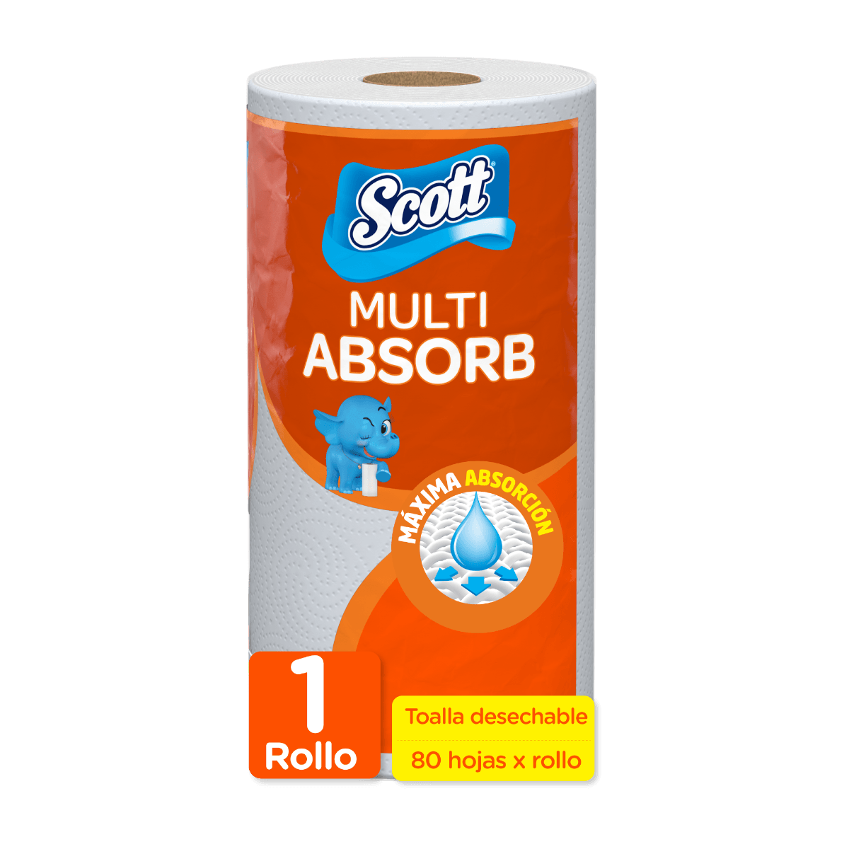 Toalla de Papel Desechable Scott Multi Absorb 1 Rollo 80H
