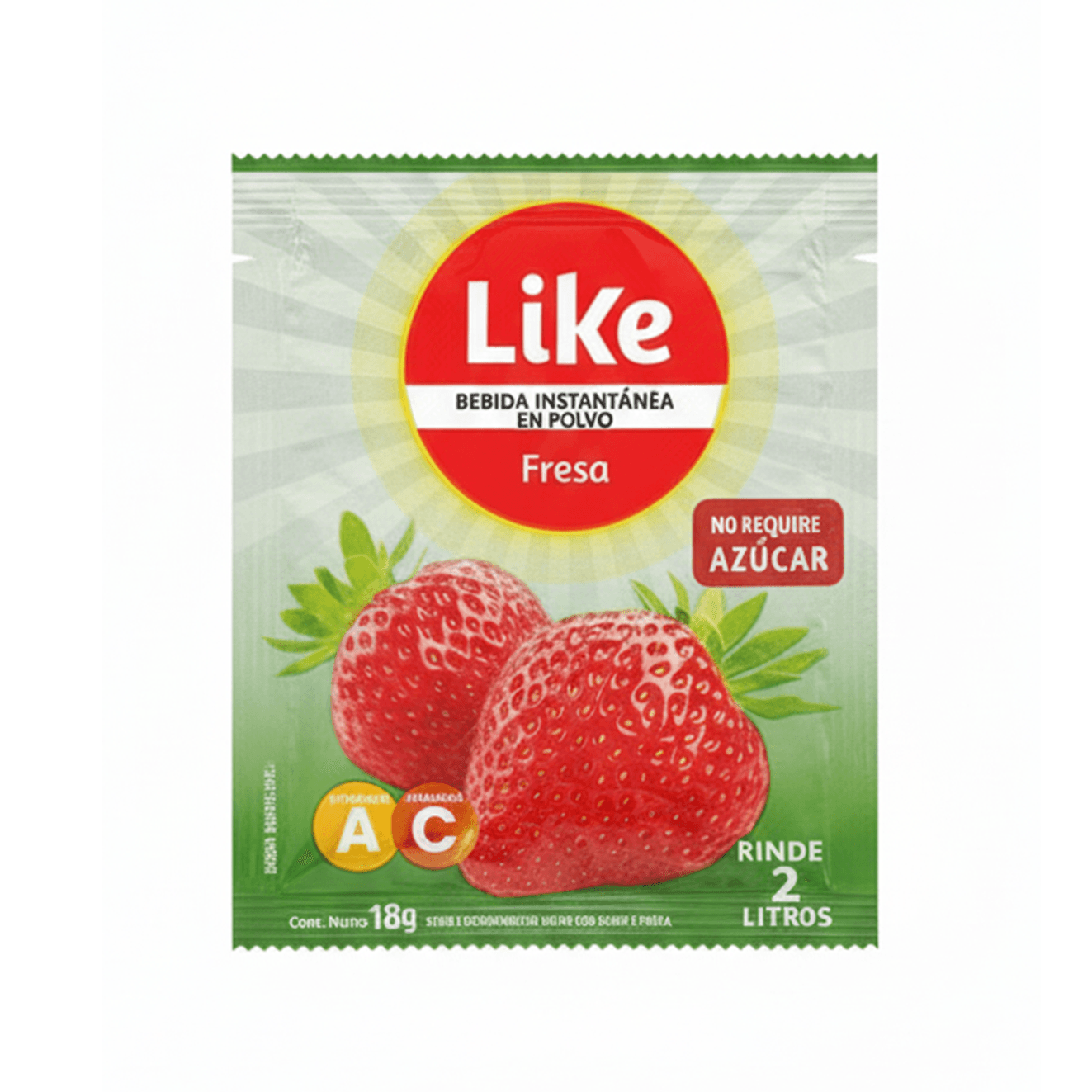 Bebida En Polvo Like Fresa 18 G